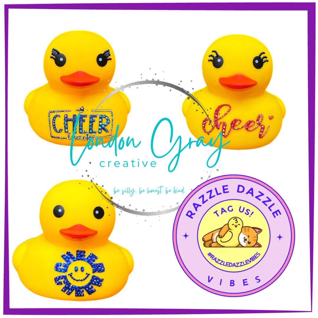 Handmade Rhinestone Cheer Duck | Choose Color | Personalization ...