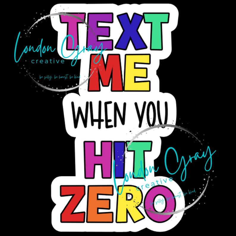 Text Me Hit Zero Digital File PNG Cheer Sticker File Cheer Gift Image ...