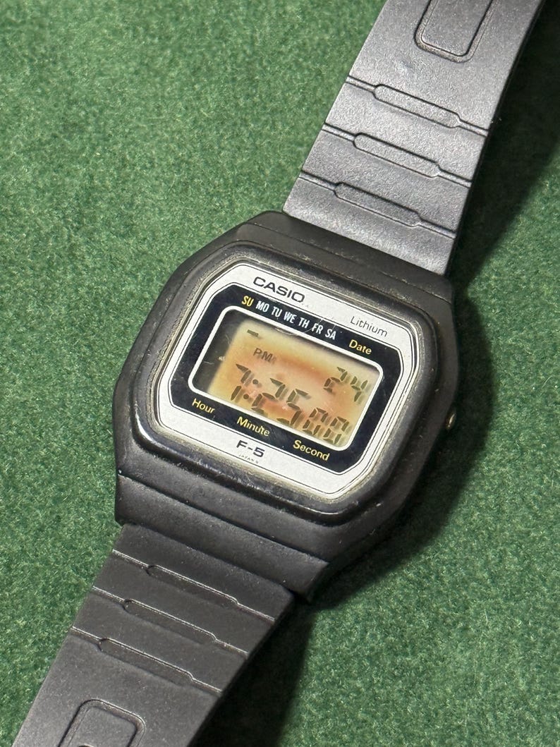 Vintage Casio F-5 Digital Watch 1980s Japan - Etsy