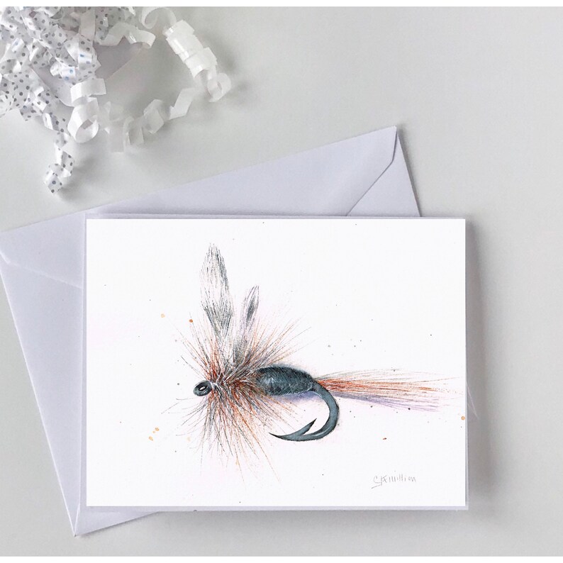 Fly Fishing Prints or Note Cards From Original Watercolor Pen/ink ...
