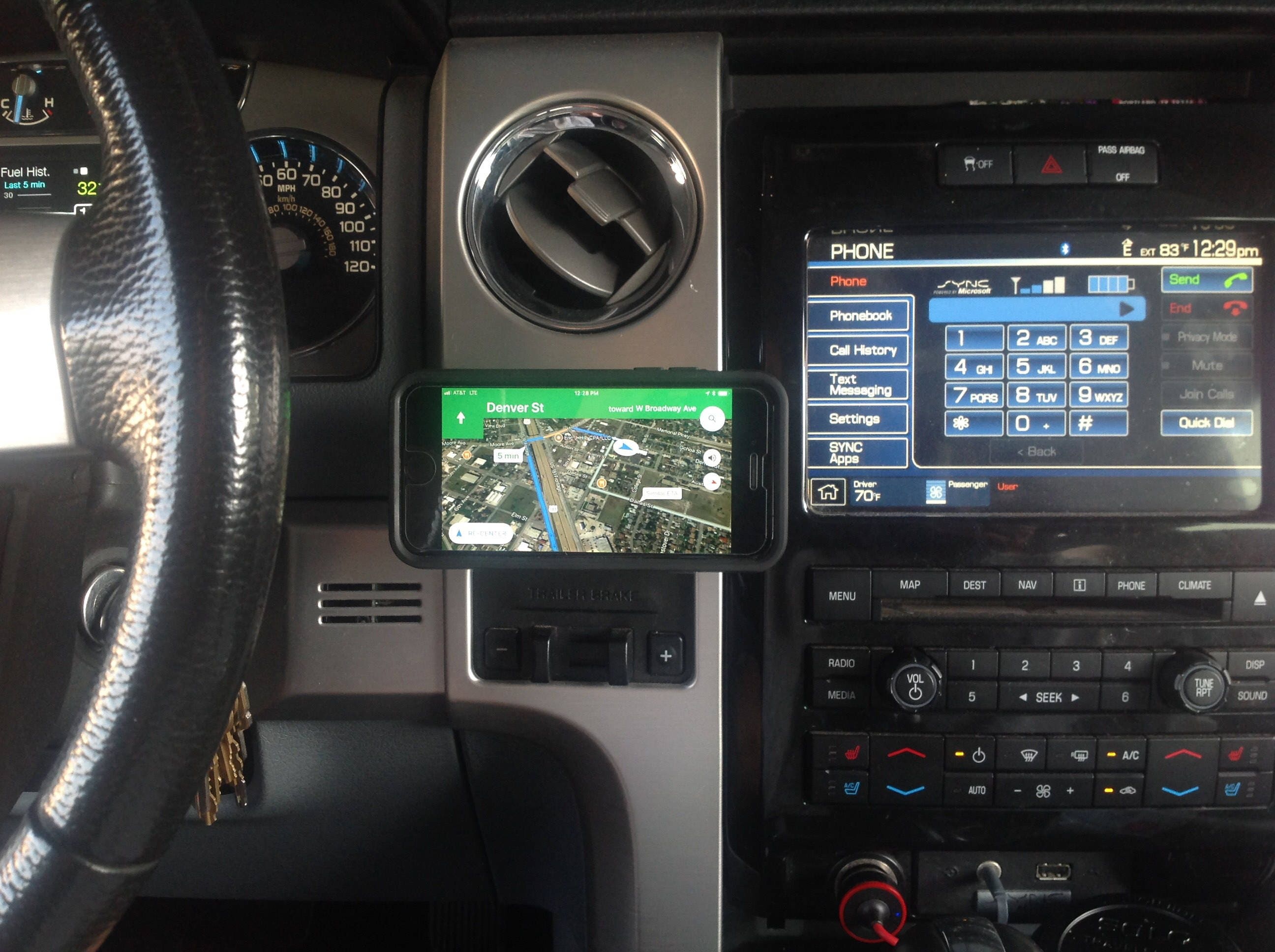 Magnetic Cell Phone Mount- Ford Trucks - F150, F250, F350, Perfectly ...