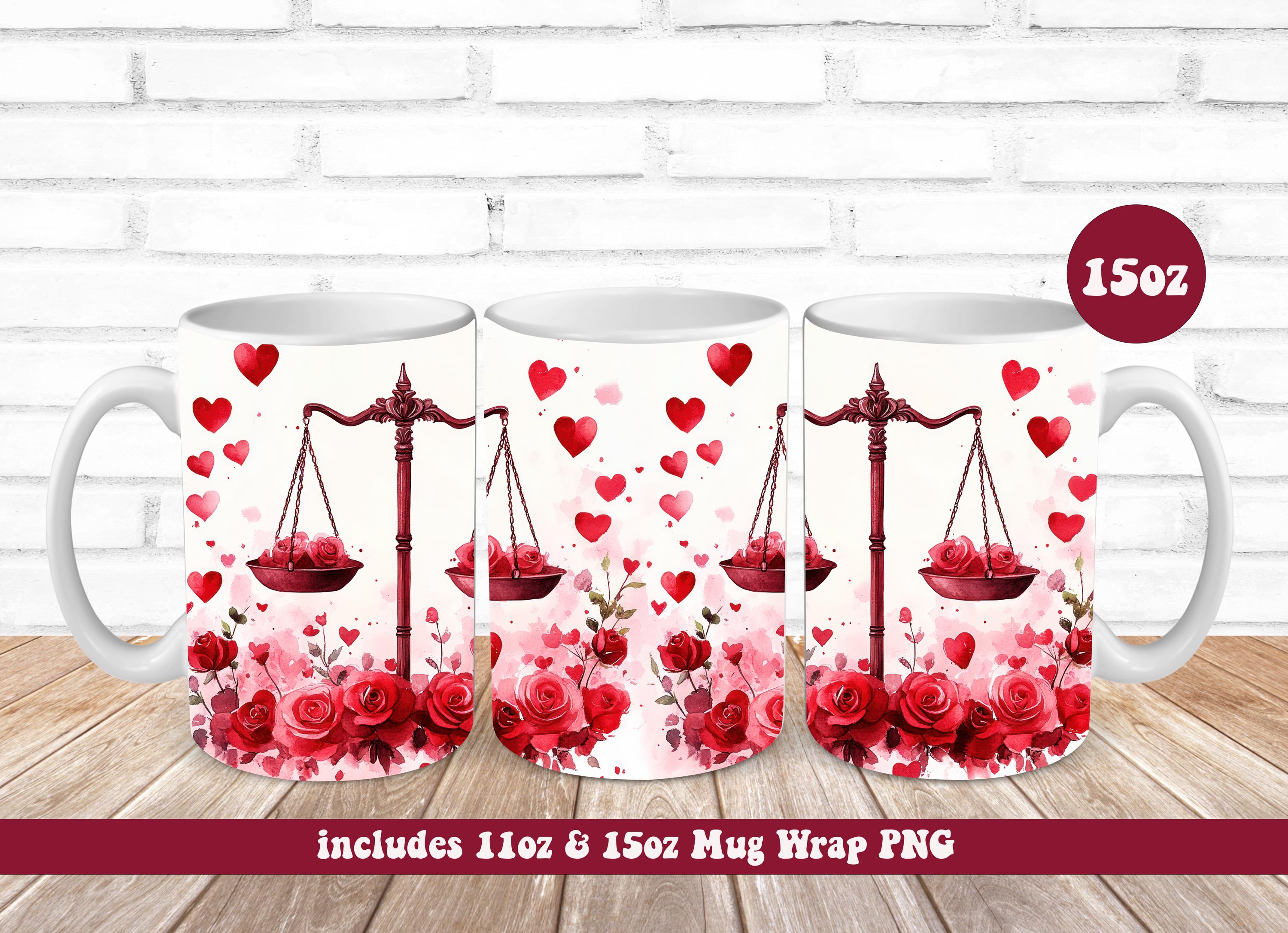 Lawyer Law School Student Valentine's Day Mug Wrap, 11oz & 15oz Mug ...