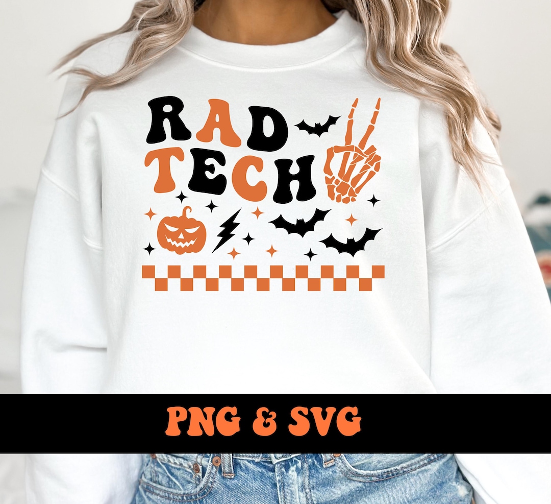 Rad Tech Halloween PNG and SVG, Retro Autumn Fall Healthcare Radiologic ...