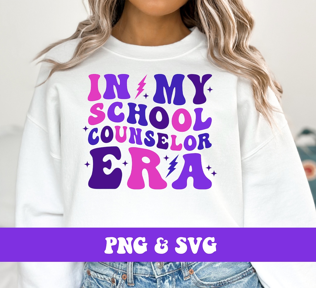 In My School Counselor Era SVG and PNG, Education Groovy Retro Trendy ...