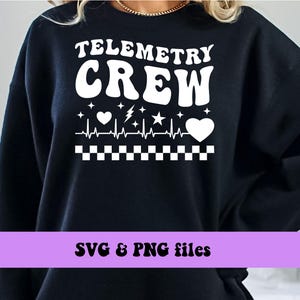 Telemetry Crew SVG and PNG, Groovy Retro Healthcare Trendy Registered ...