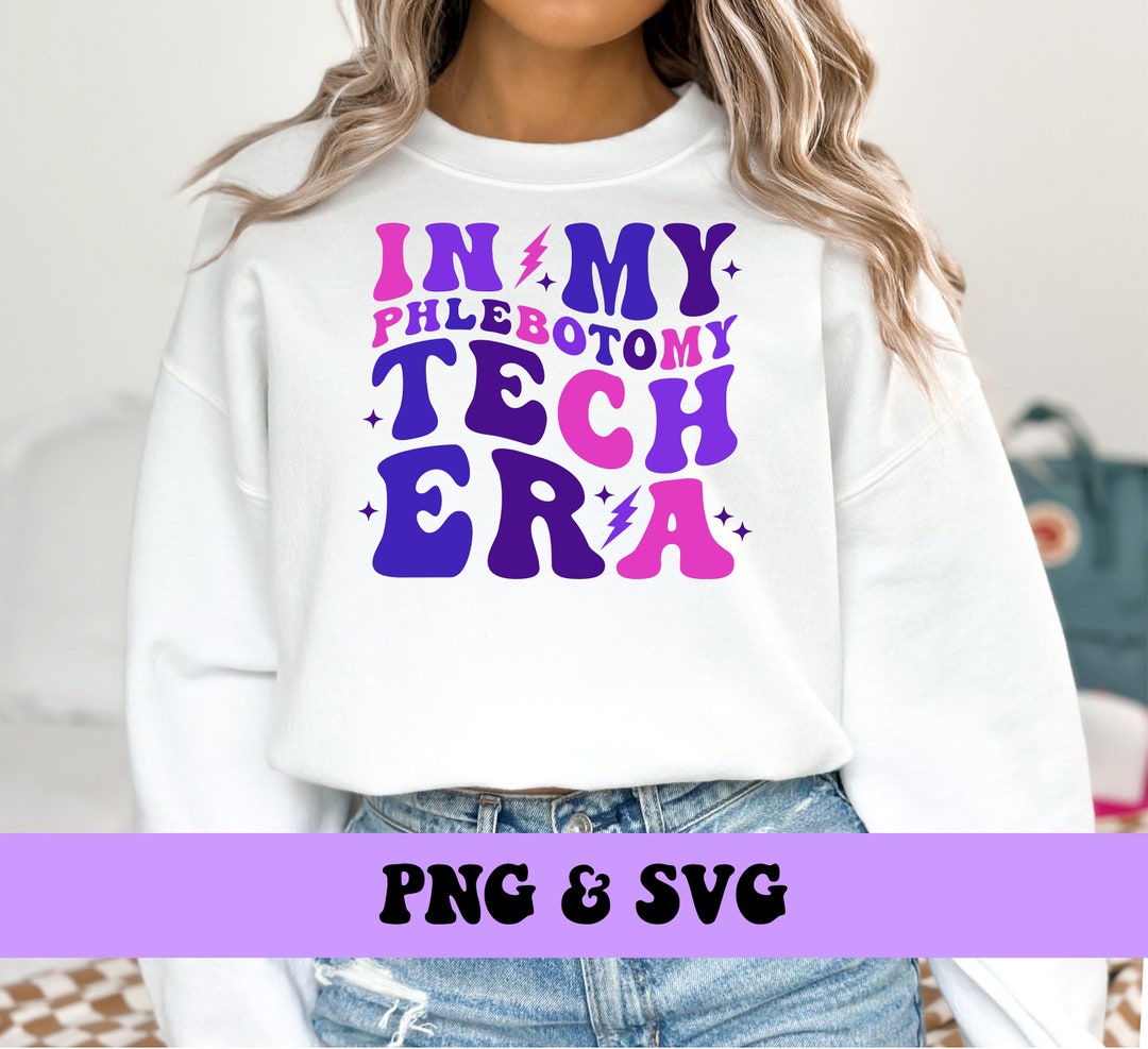 In My Phlebotomy Tech Era SVG and PNG, Retro Trendy Phleb Tech Healthcare and Medical Png and ...