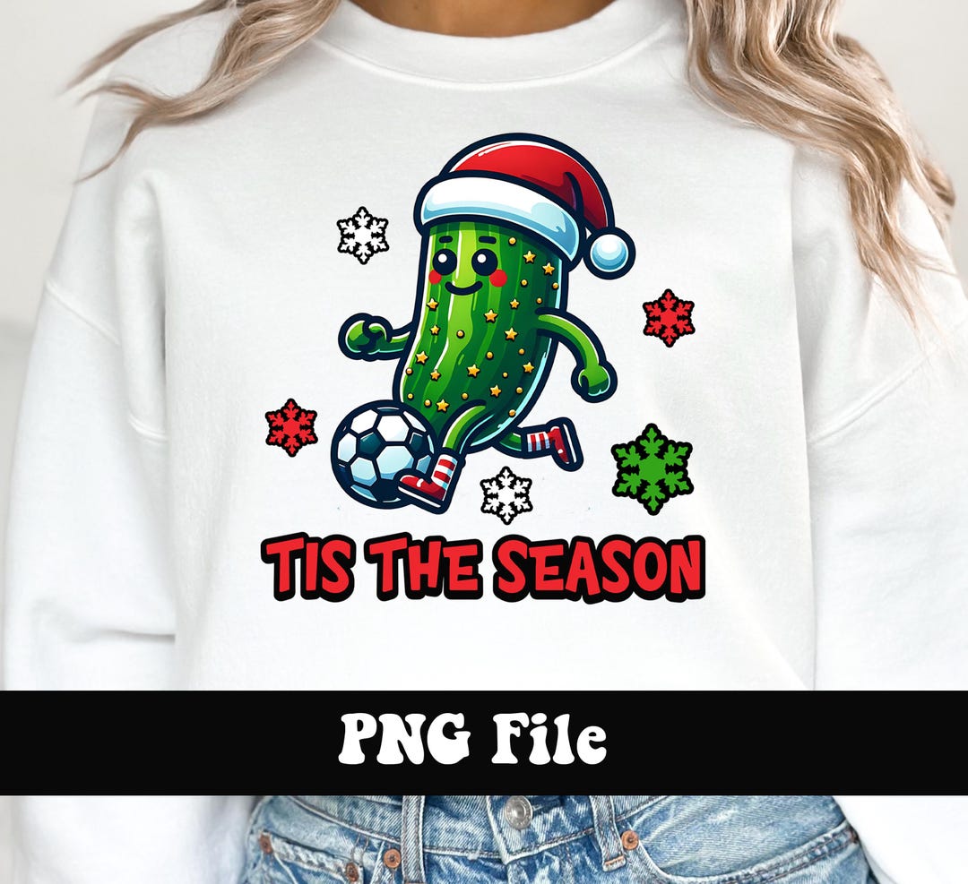 Soccer Christmas PNG, Funny Pickle PNG, Holidays Xmas Sports Pickle ...