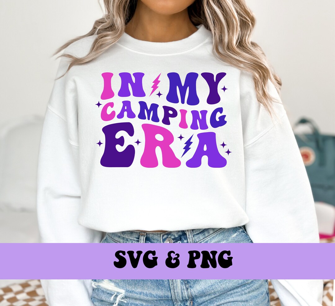 In My Camping Era SVG and PNG, Groovy Retro Trendy Summer and Camping ...