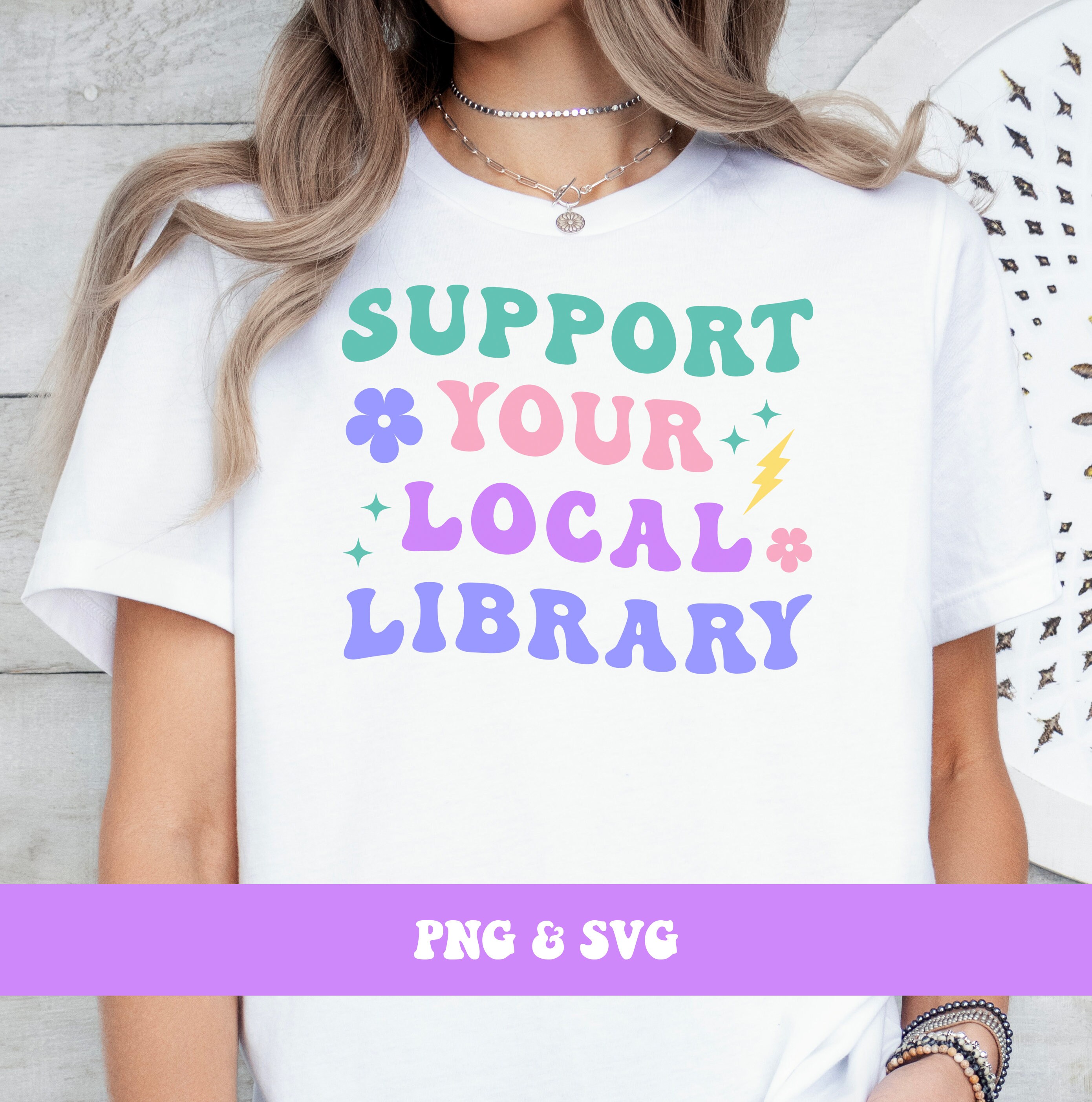 Support Your Local Library PNG SVG, Reading Books Librarian PNG Svg ...