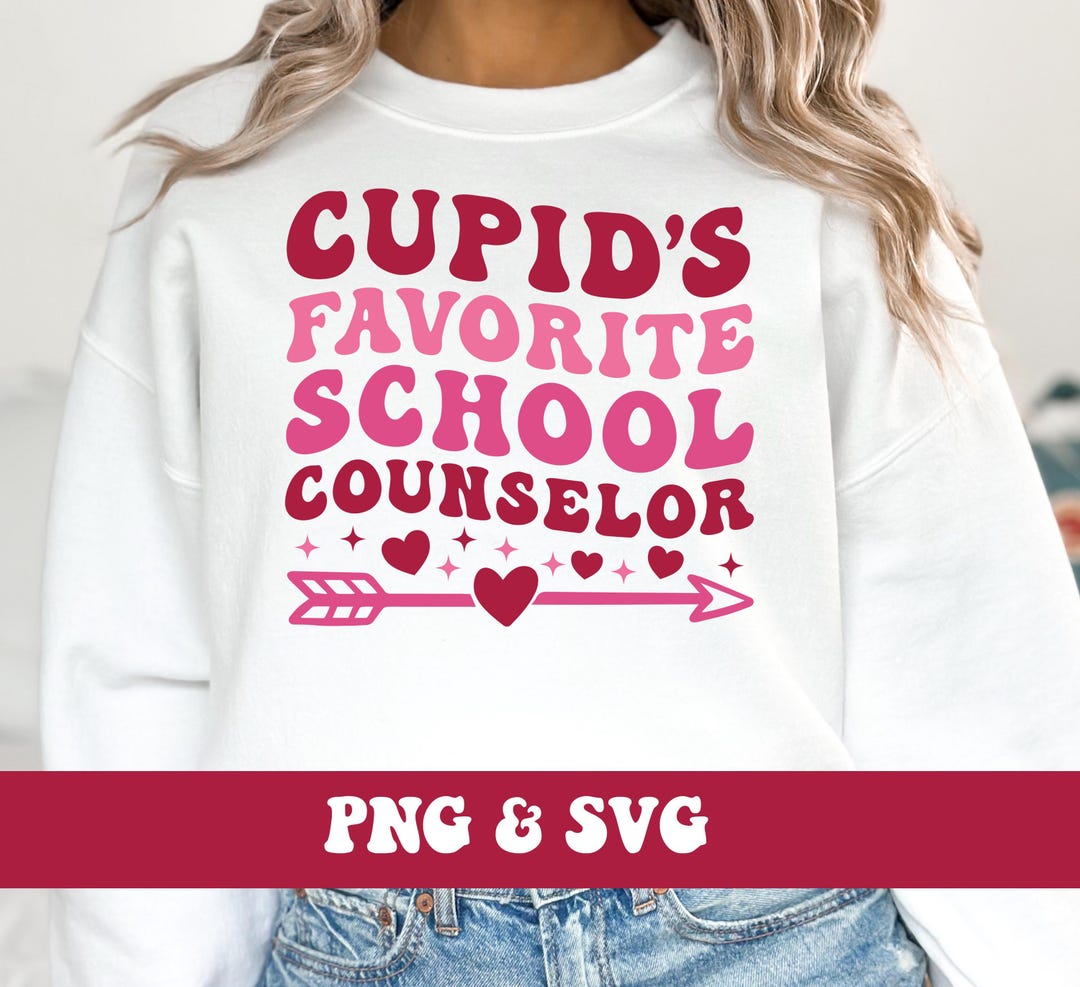 Valentine's Day School Counselor Png Svg, Cupid's Favorite School ...