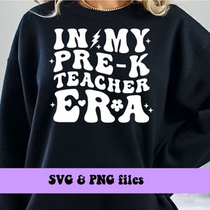 In My Pre-k Teacher Era SVG and PNG, Back to School Png and Svg Pre ...