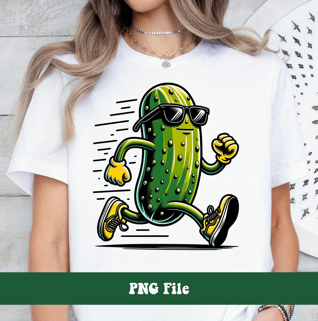 Running Pickle PNG, Funny Runner PNG, Pickle Running Trendy Run T-shirt ...