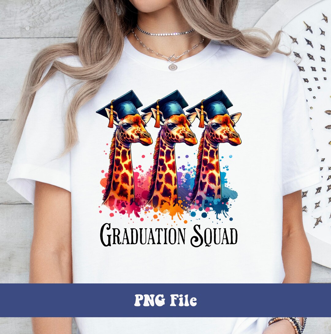 Graduation Squad PNG, Giraffes Graduation PNG, Class of 2025 Png ...