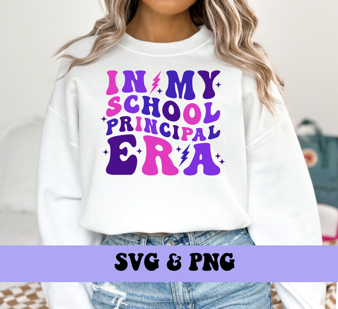 In My School Principal Era SVG and PNG, Education Groovy Retro Trendy ...