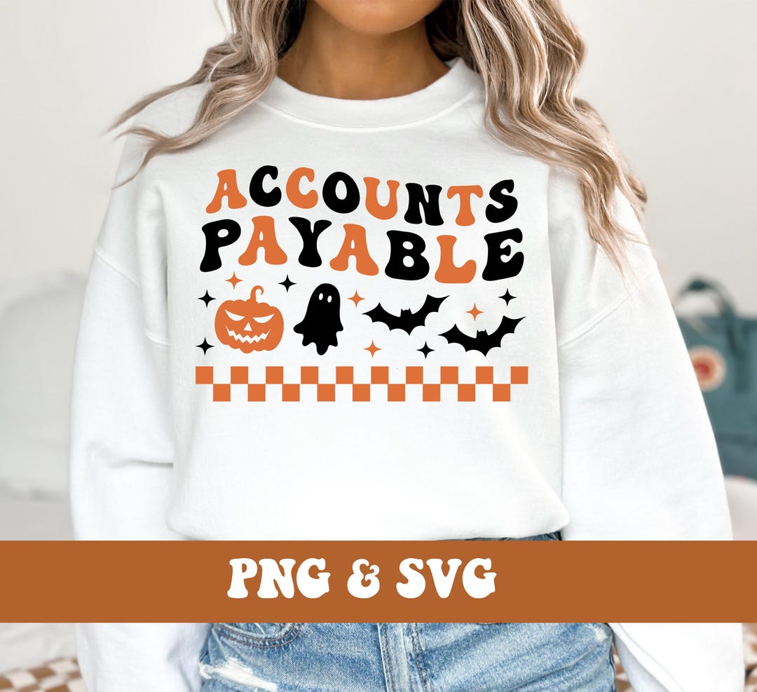 Accounts Payable Png and Svg Halloween Accounting Png and Svg, Retro ...