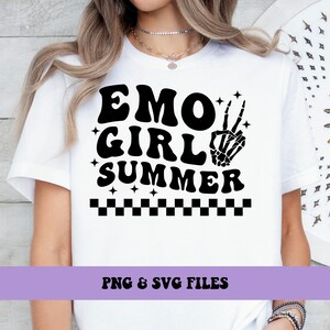 Emo Girl Summer PNG and SVG, Funny Retro Summer Emo Svg Png, Funny Emo ...