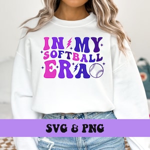 In My Softball Era PNG and SVG Sports Groovy Softball Png and Svg Retro ...
