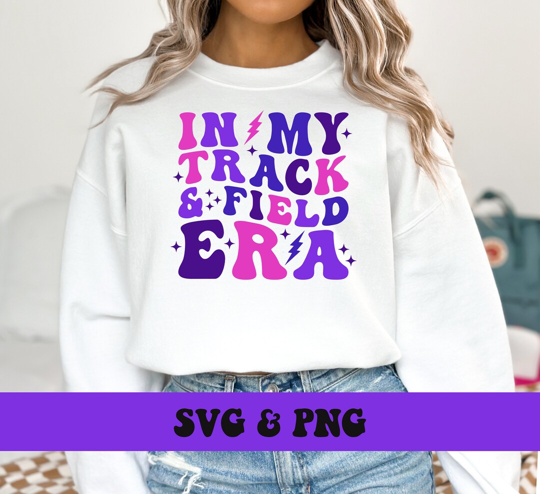 In My Track and Field Era PNG and SVG Sports Athlete Groovy Running ...