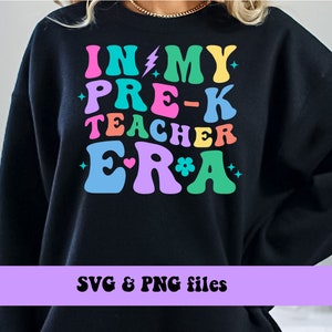 In My Pre-k Teacher Era SVG and PNG, Back to School Png and Svg Pre ...