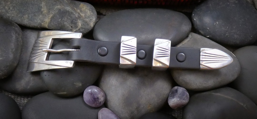 Authentic Native American Navajo Sterling Silver Ranger Buckle Set ...