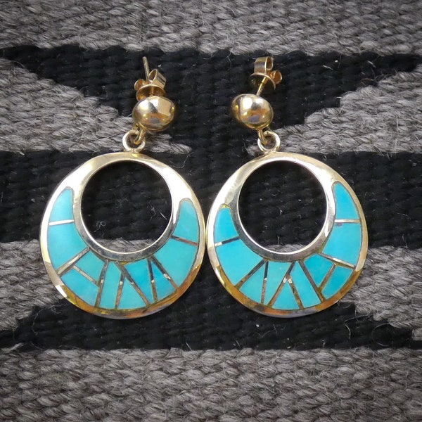Native Inlay Earring - Etsy