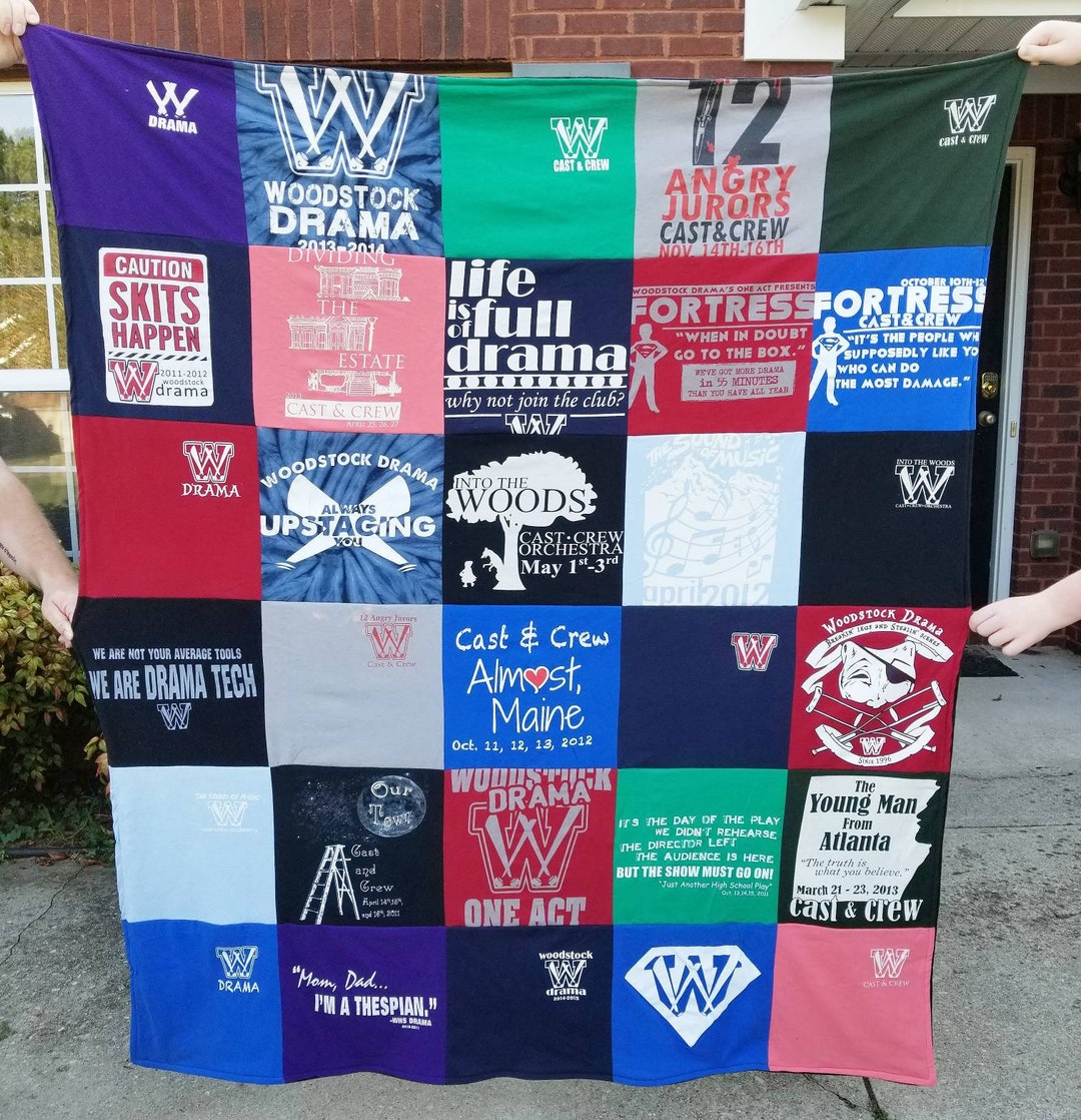 Drama Gift, College Gift, Graduation Gift, Dorm Gift, Memory Blanket ...