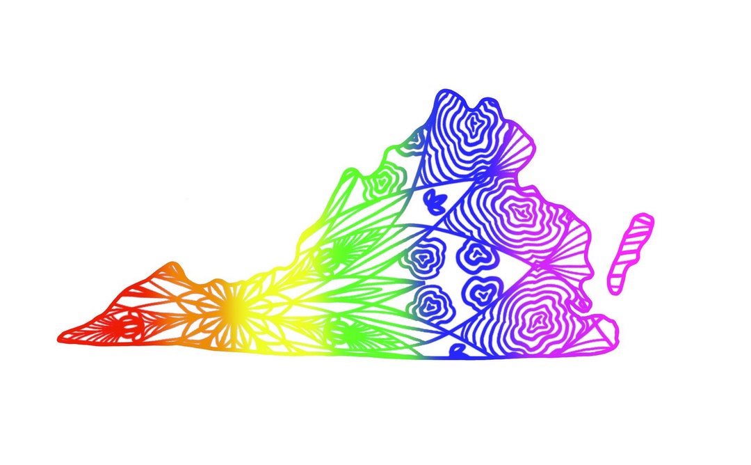 Virginia Sticker rainbow - Etsy