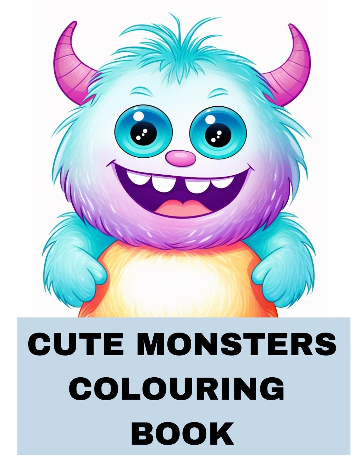 Cute Monster Colouring Pages - Etsy