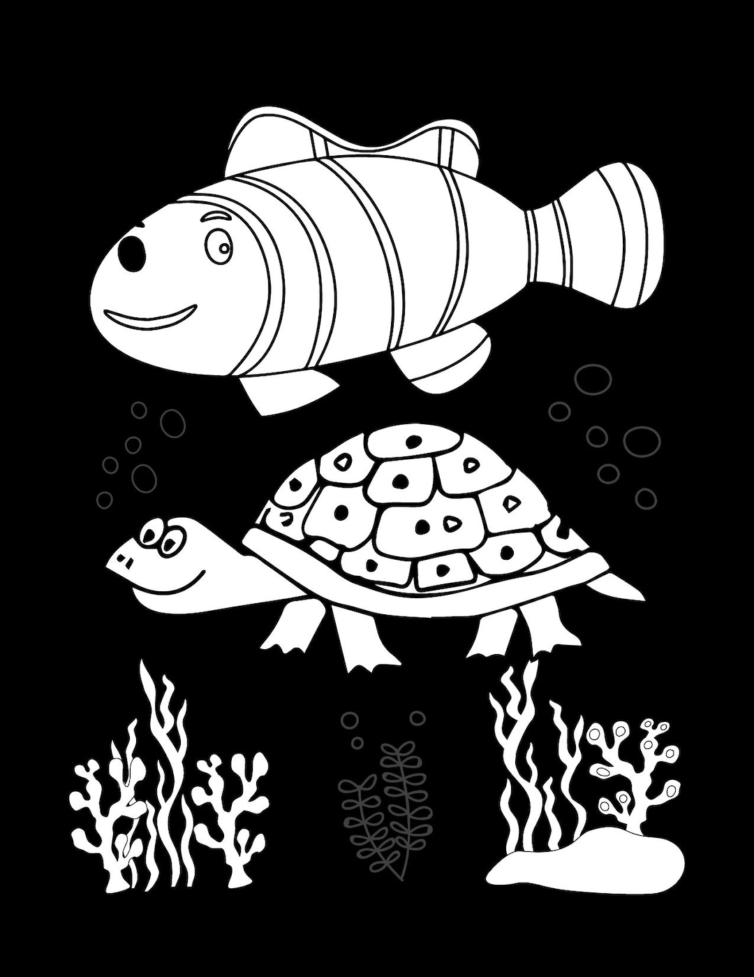 Sea-life Colouring Pages - Etsy
