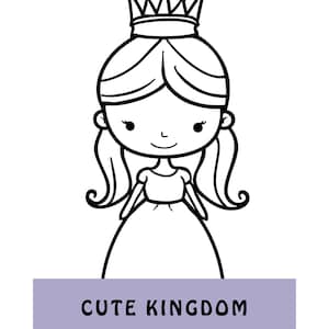 Cute Kingdom Colouring Book - Etsy