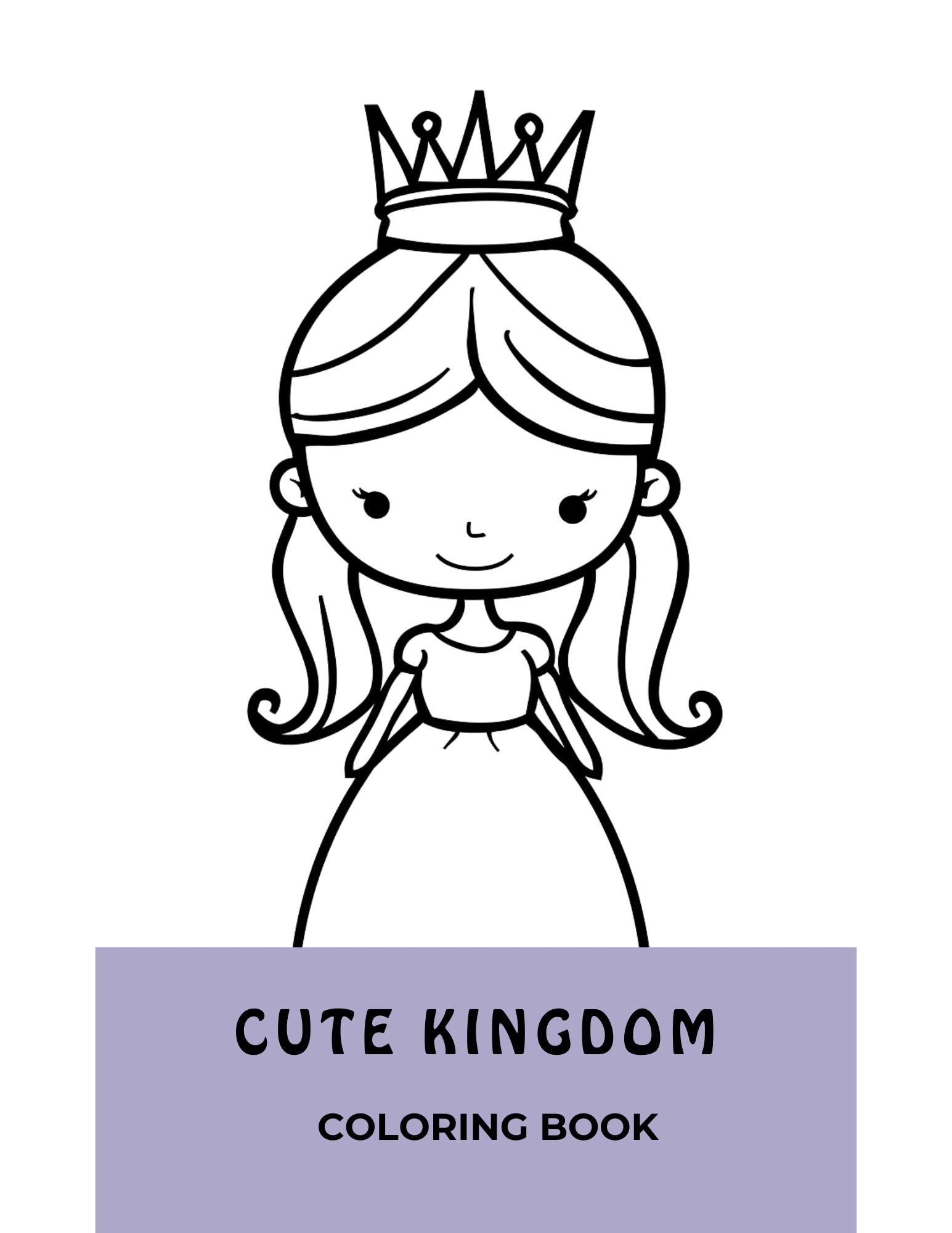 Cute Kingdom Colouring Book - Etsy