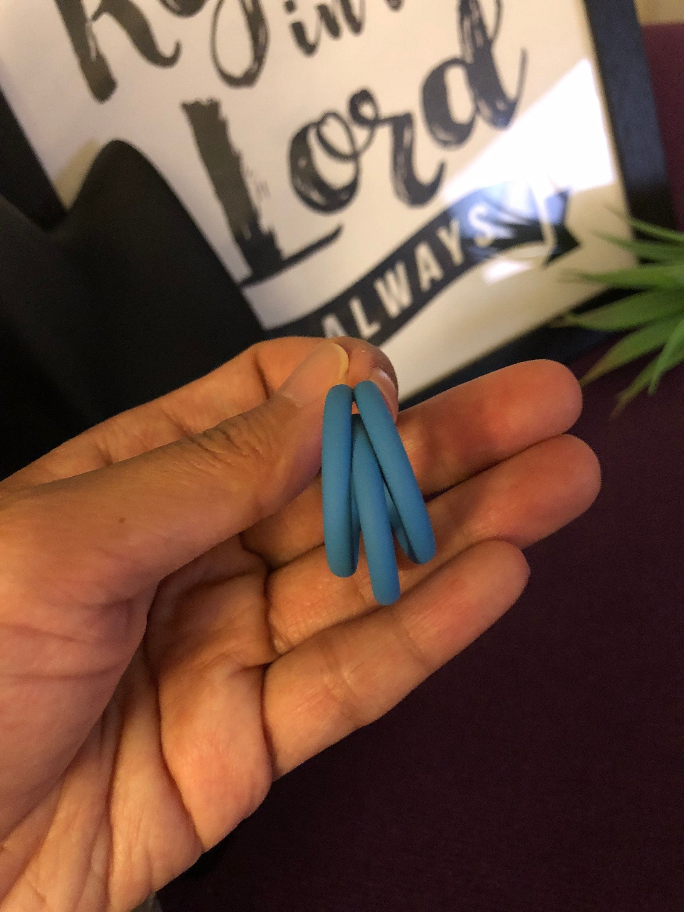 Acrylic Matte Hoop Tri Hoop Earrings Big Huggie Statement - Etsy