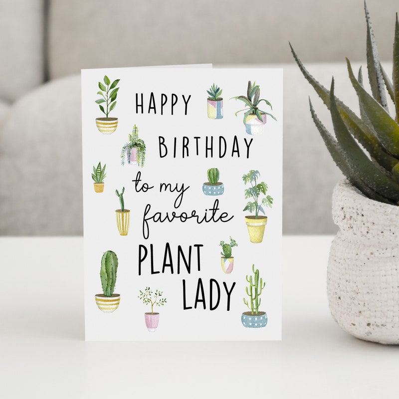 Plant Birthday Cards - Etsy