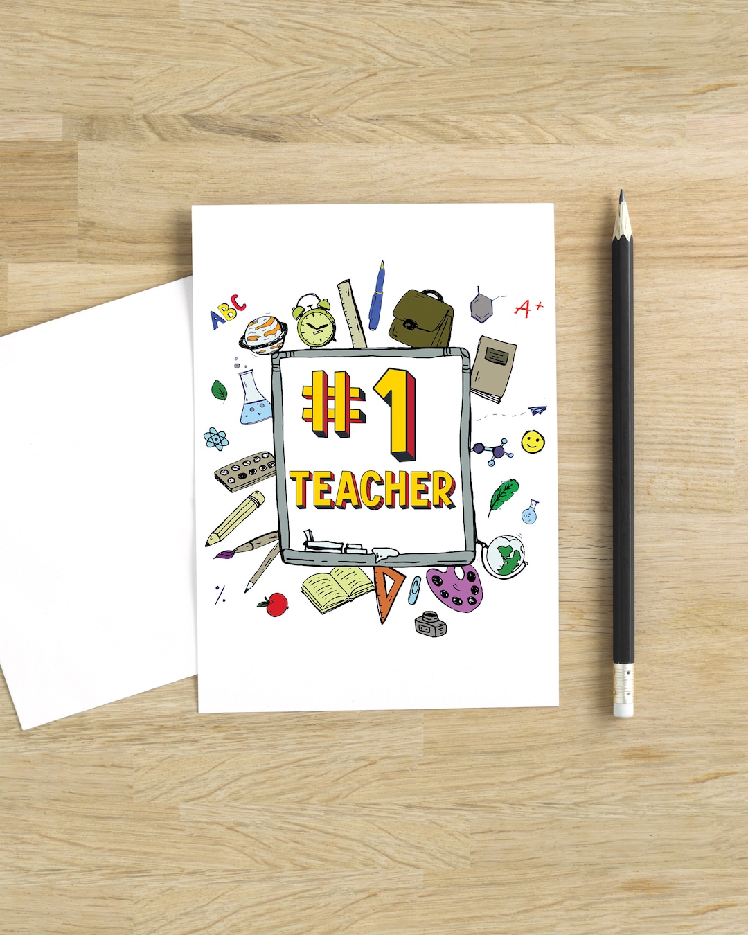 Number One Teacher Appreciation Card,best Teacher Ever Card,preschool ...