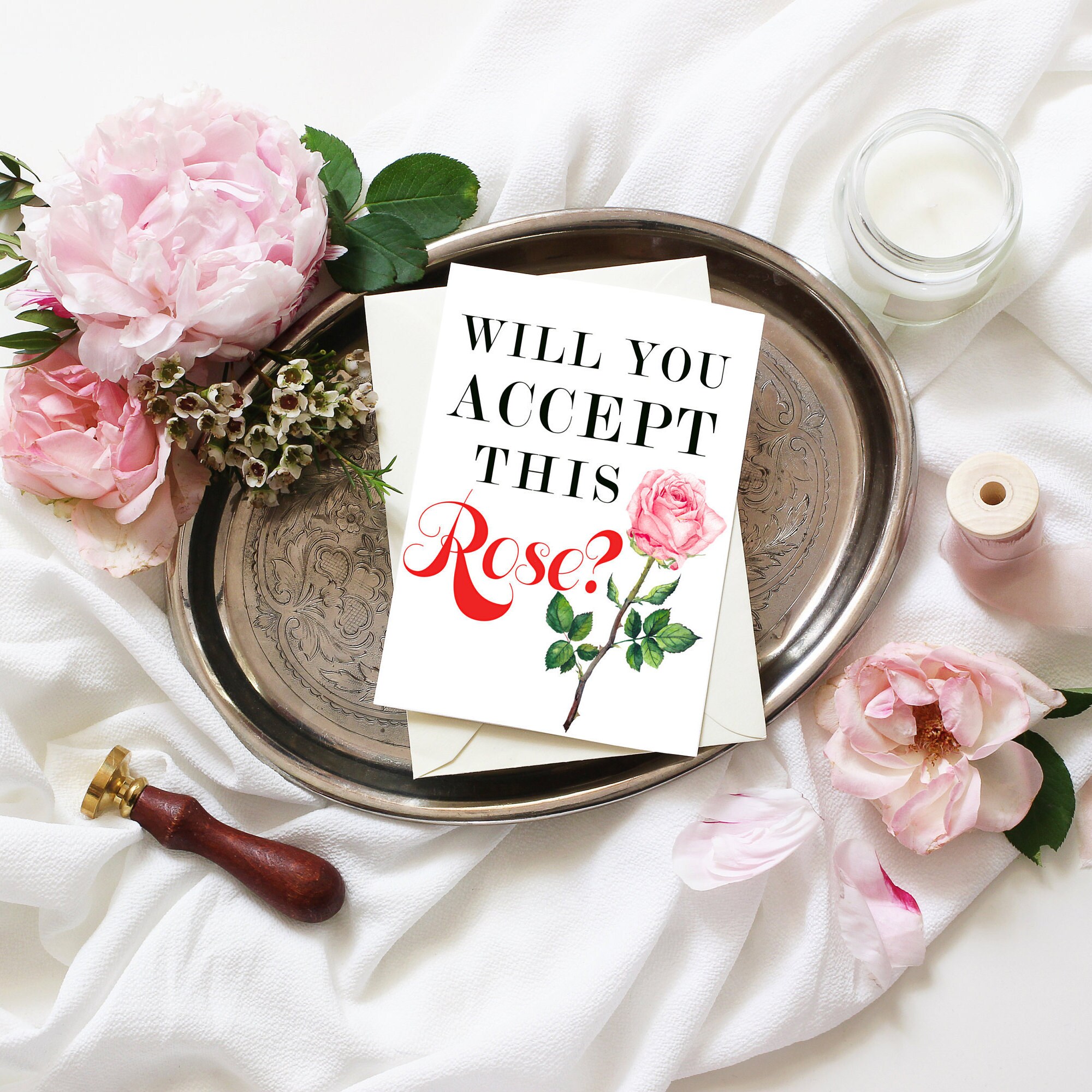 Will You Accept This Rose Bachelor Card SetBachelorette Card | Etsy