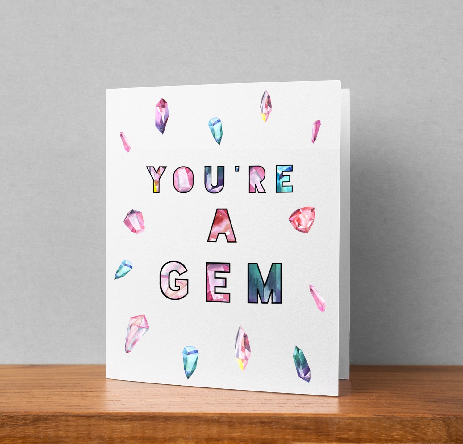 You're A Gem Greeting Card Crystal Greeting Card Quartz - Etsy