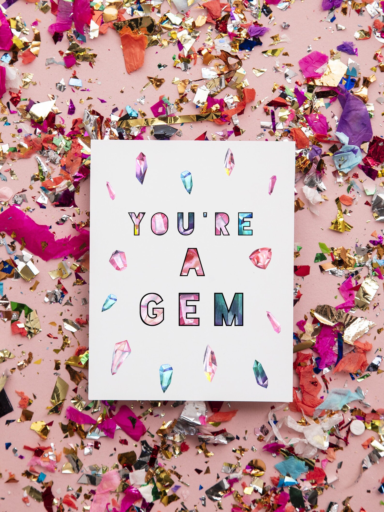 You're A Gem Greeting Card Crystal Greeting Card Quartz - Etsy