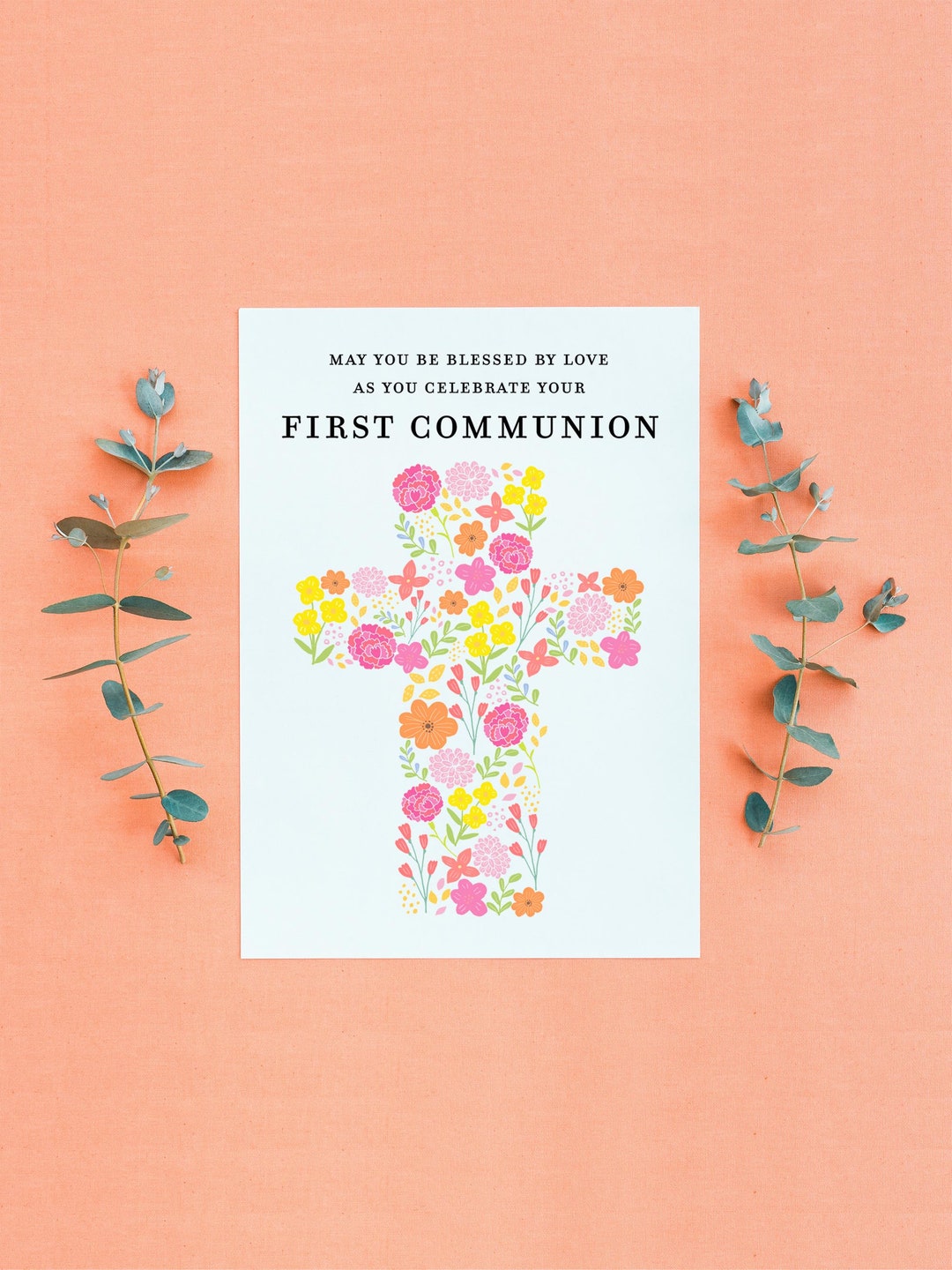 Catholic First Communion Greeting Card,gift for Goddaughter,gift for ...
