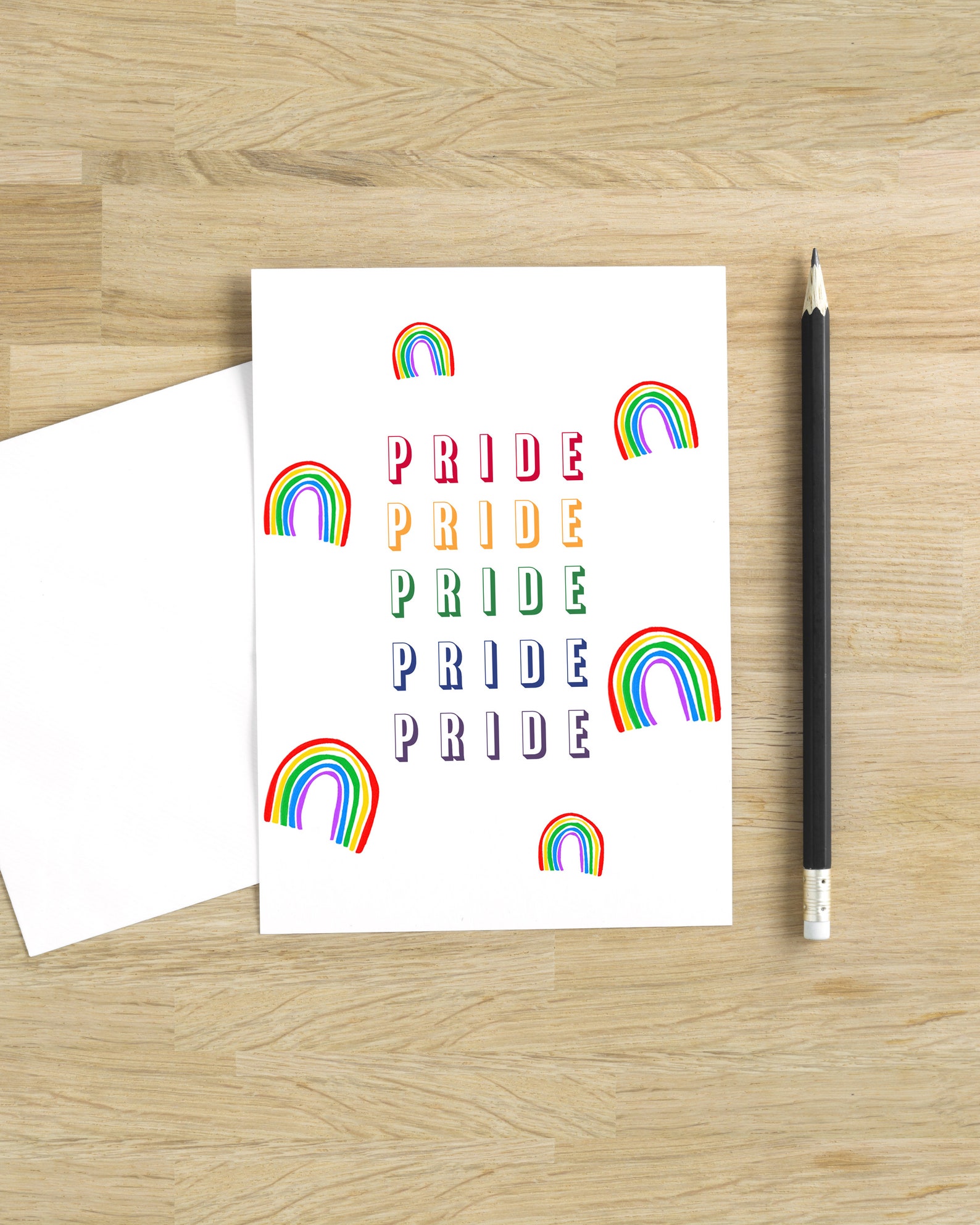 Pride LGBTQ Rainbow Greeting Cardlgbtq Pride Cardgay Pride - Etsy