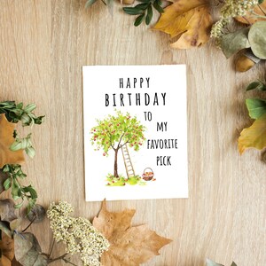 Fall Friendship Birthday Card for Her,apple Picking Card, Best Friend ...