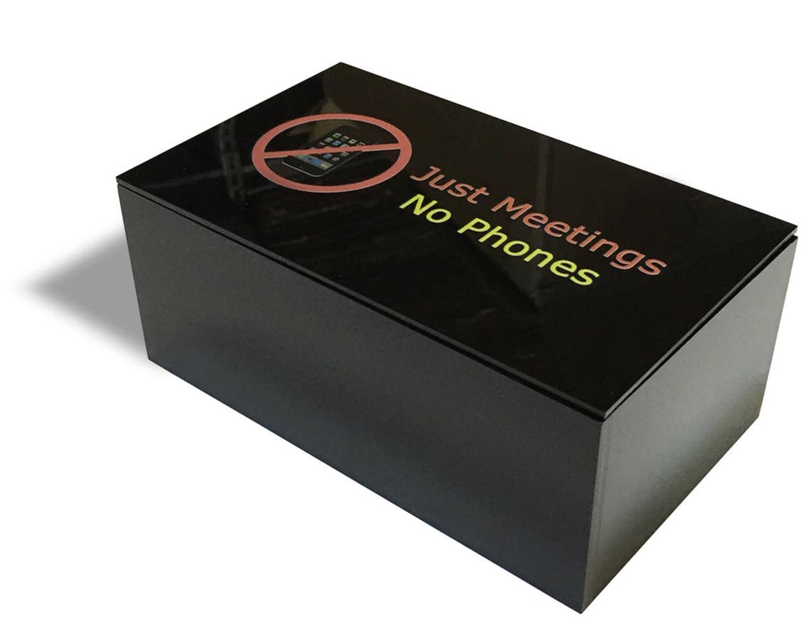 Just Meetings No Cell Phones Storage Box Privacy Antispy | Etsy