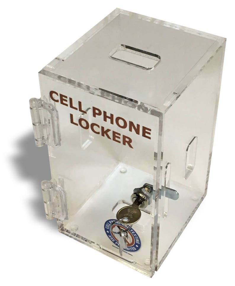 Single door Cell Phone Locker with two keys Clear Acrylic | Etsy