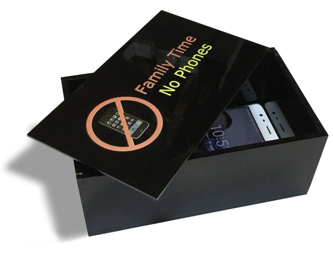 Family Time No Cell Phones Storage Box Privacy Anti Spy - Etsy