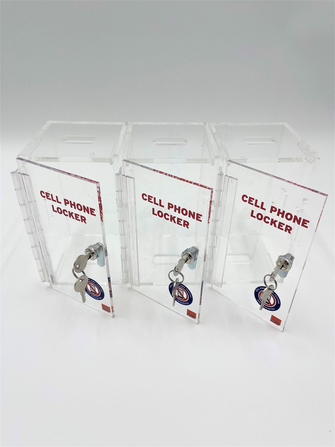 Single Door Cell Phone Locker With Two Keys Clear Acrylic NEW - Etsy