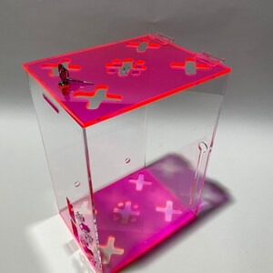 Acrylic Fluorescent Pink Security Case Compatible With X Box Series X ...