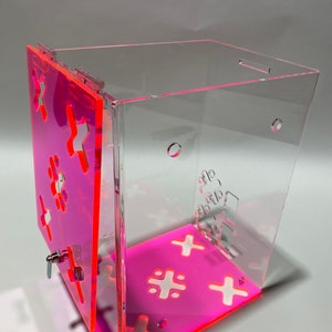 Acrylic Fluorescent Pink Security Case Compatible With X Box Series X ...