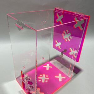 Acrylic Fluorescent Pink Security Case Compatible With X Box Series X ...
