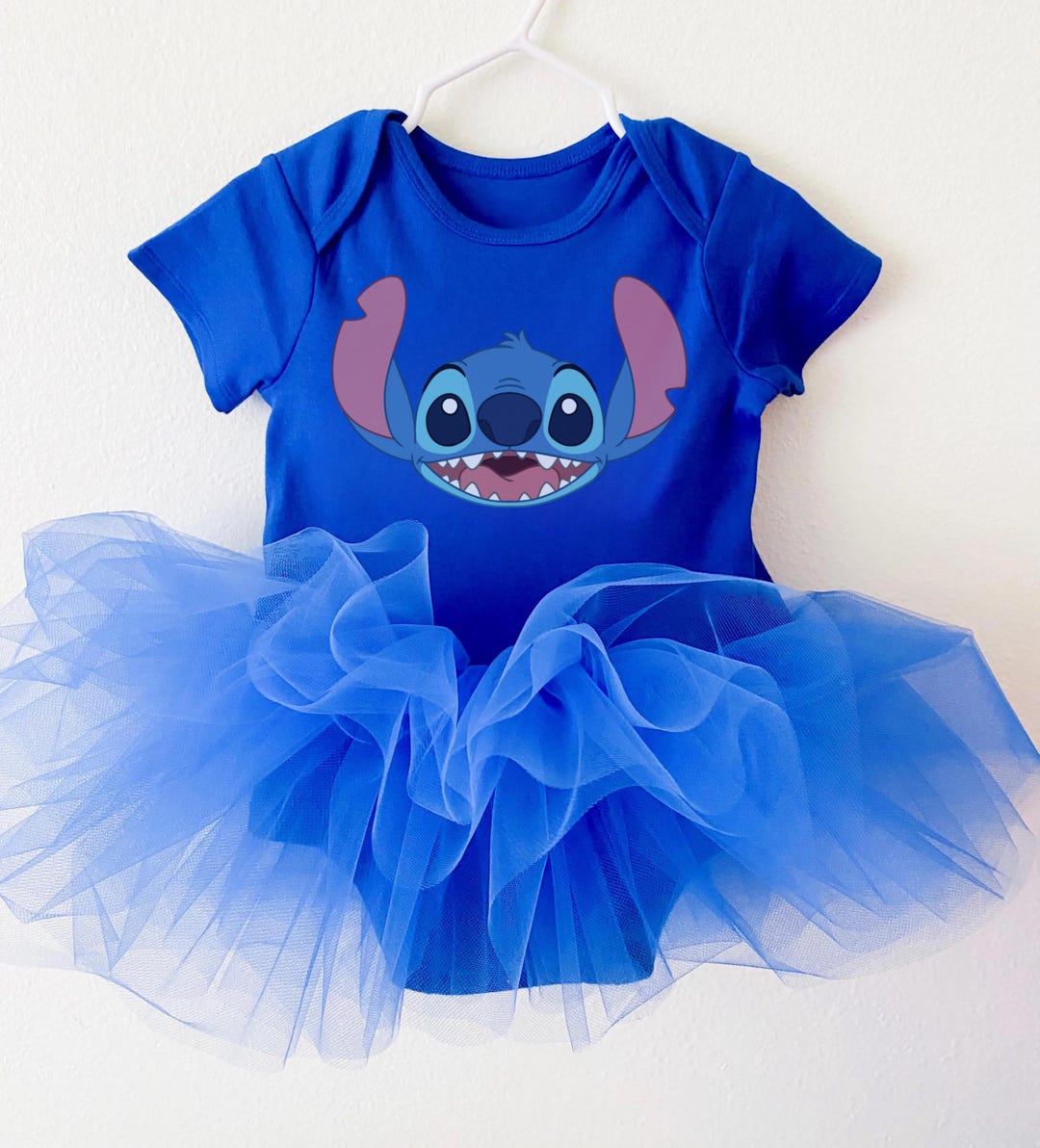 Blue Alien Tutu Leotard or Bodysuit Baby Girls Tulle Stitch Dress Lilo ...