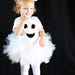 Ghost Tutu Leotard Bodysuit Baby Girls Halloween Costume Tulle White ...