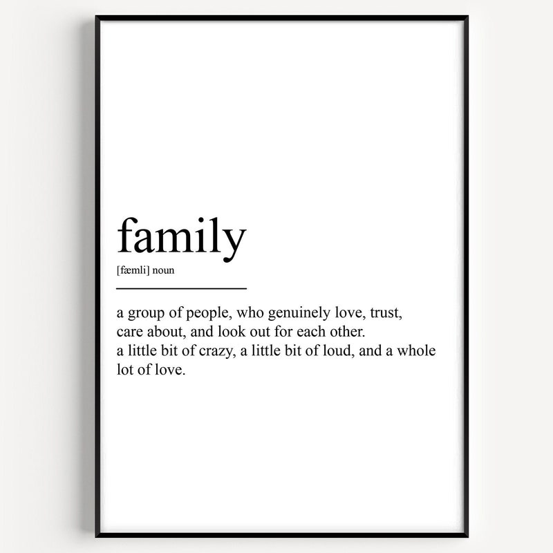Family Definition - Etsy